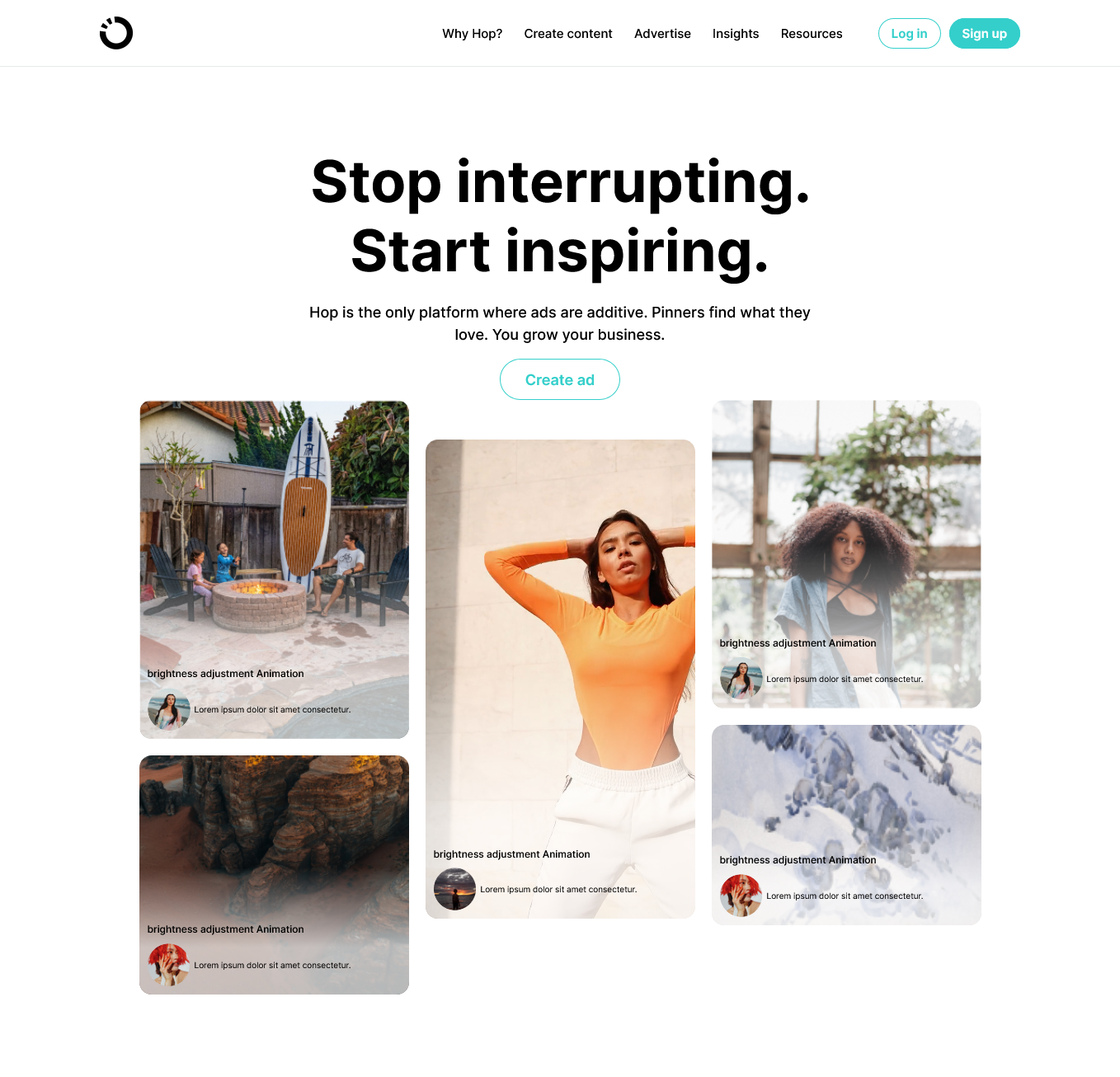 Hop Business Landing Page