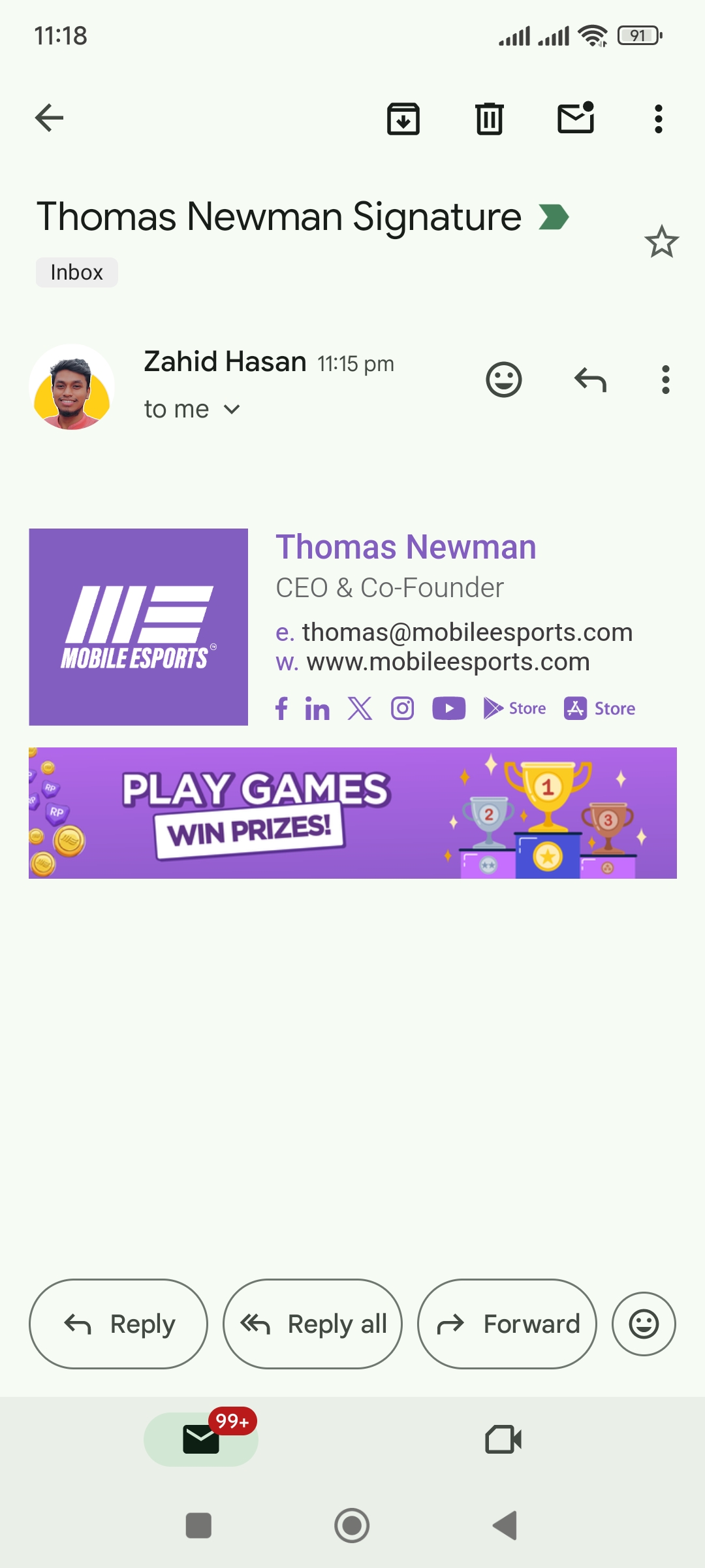 Github Developer Zahidthomas Newman Clickable Html Email Signature