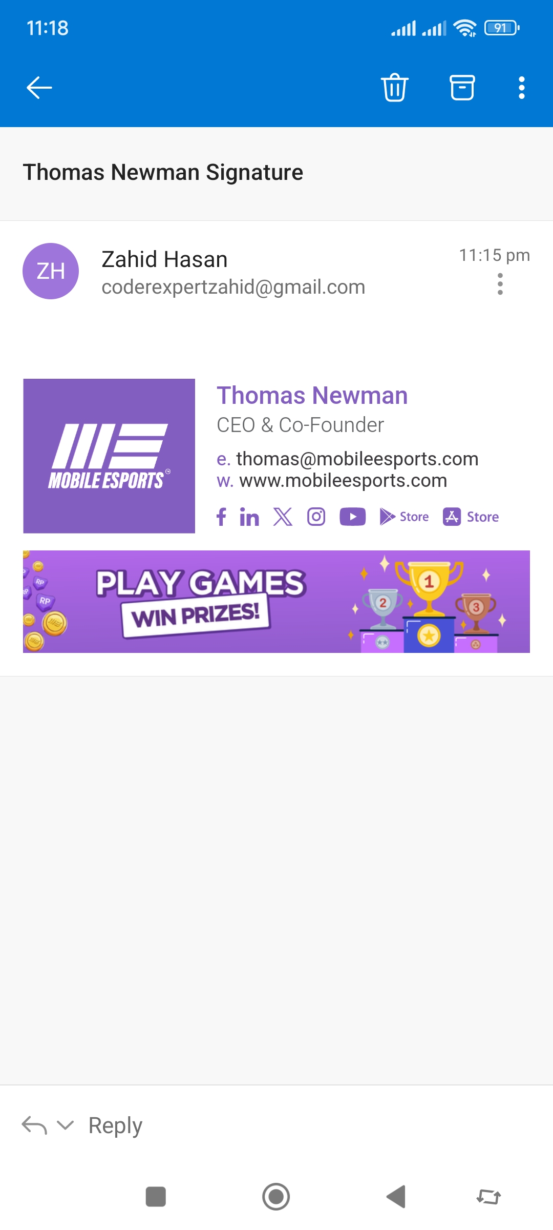 Github Developer Zahidthomas Newman Clickable Html Email Signature